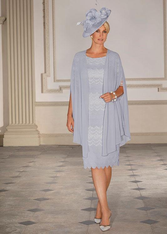 Condici Smoky Amethyst Scallop Dress & Cape – Justina Clothing